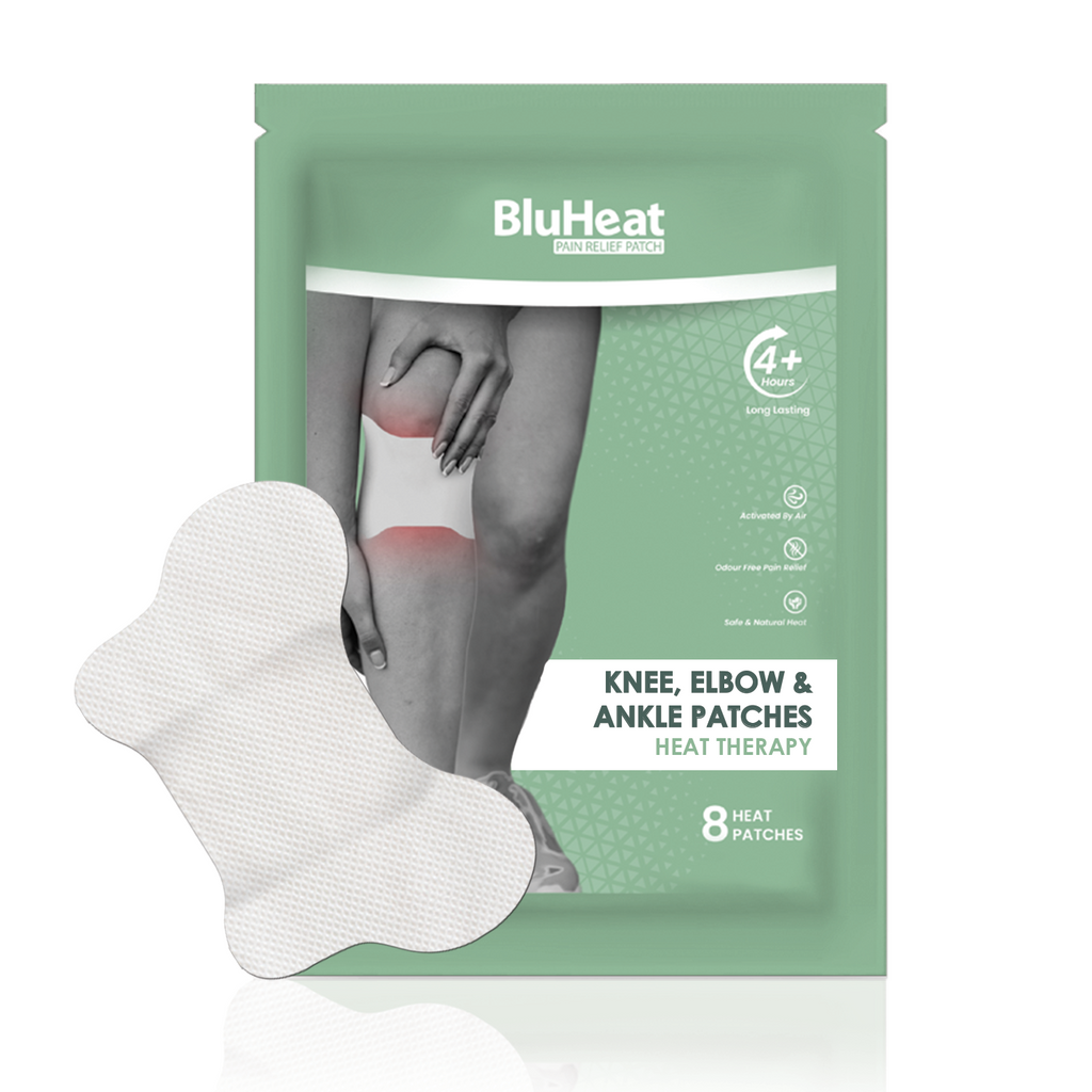 BluHeat Pain Relief Patches for Knee, Elbow & Ankle - (Pack of 8 Patch ...